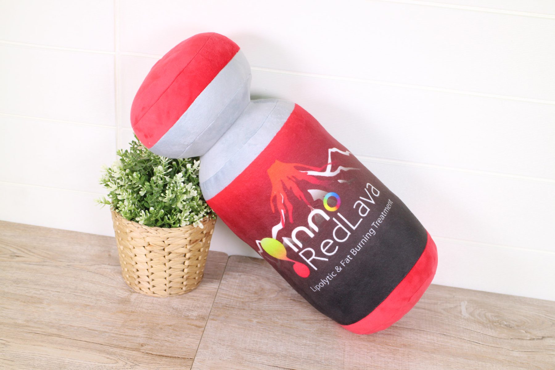 หมอนขึ้นรูปทรงขวด ผ้าขนนาโน พิมพ์ลาย - โรงงานผลิตหมอน ถุงผ้า กระเป๋าผ้า | GPM PLUS Co.,Ltd.